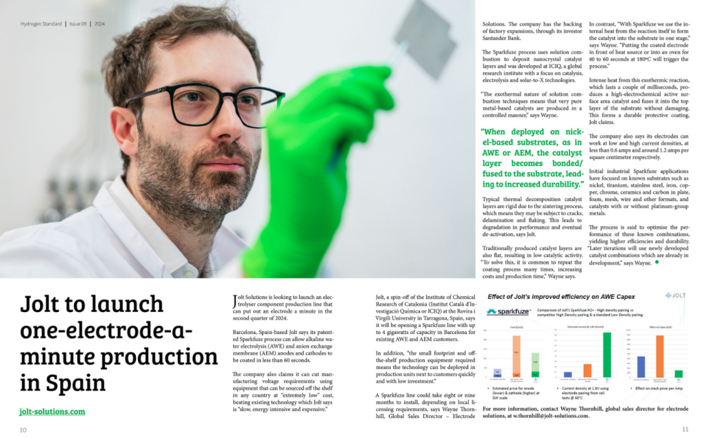 Jolt features in Hydrogen Standard magazine - Jolt Solutions